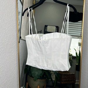 House of CB | Tops | House Of Cb Audette White Structured Corset Nwot ...